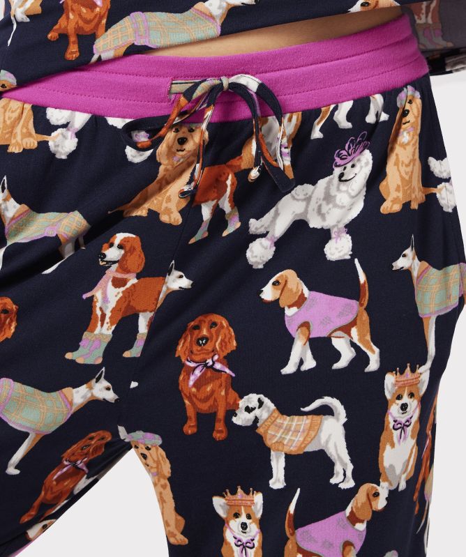 Chelsea Peers Posh Dogs Print Long Pyjamas | Jules B