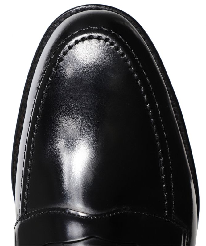 Loake Black Leather Imperial Loafers | Jules B
