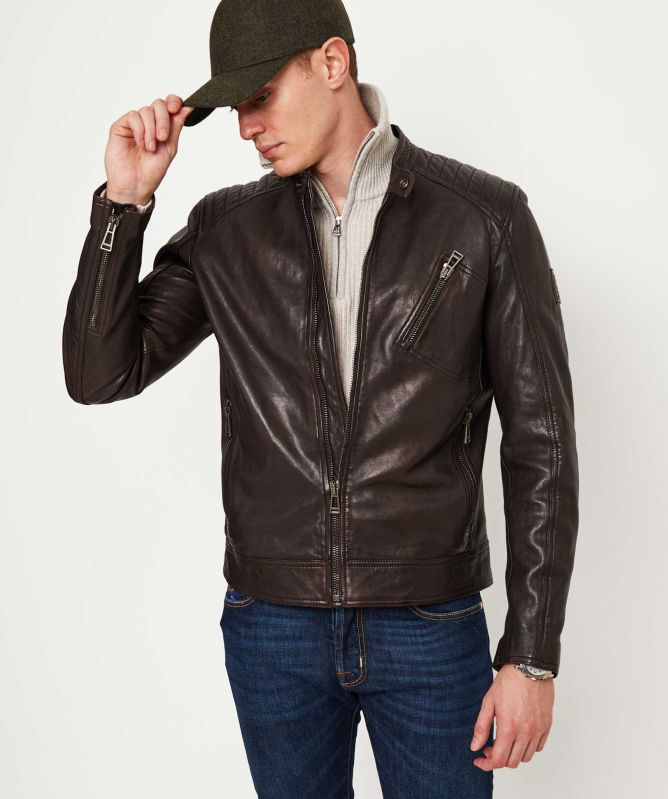 Belstaff Leather V Racer Jacket | Jules B