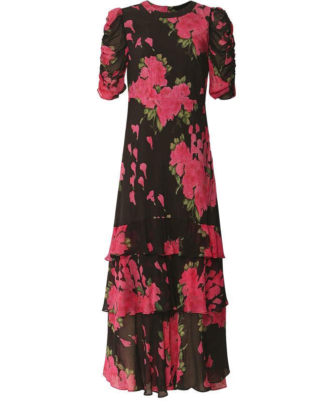 RIXO Evelyn Ruffle Midi Dress | Jules B