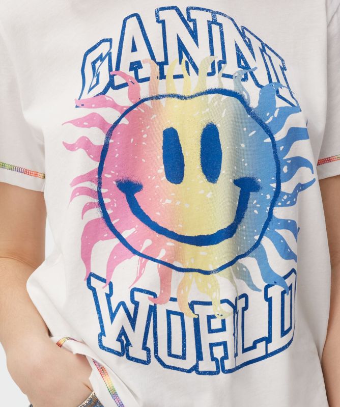 GANNI Relaxed Fit Smiley T Shirt | Jules B