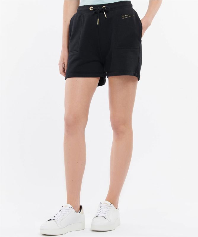 Barbour International Black Chequer Cotton Shorts | Jules B
