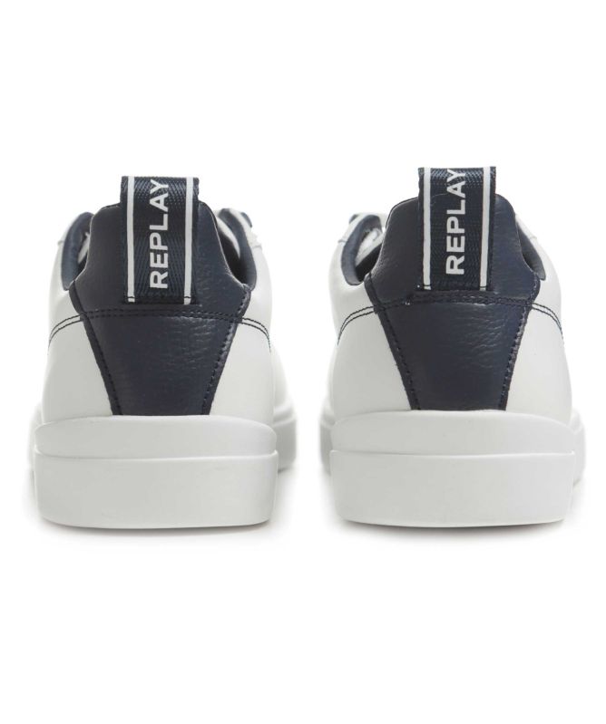 Replay White Leather Polys 1981 Trainers