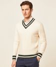 Hackett Merino Contrast V-Neck Jumper | Jules B