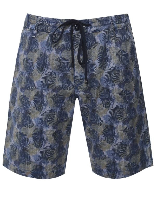 HandPicked Drawstring Leaf Print Riccione Shorts