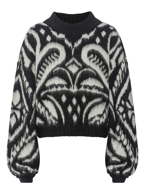 Farm Rio Black Ikat Pineapple Jumper