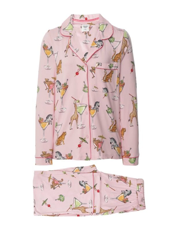Chelsea Peers Martini Animal Long Pyjamas | Jules B