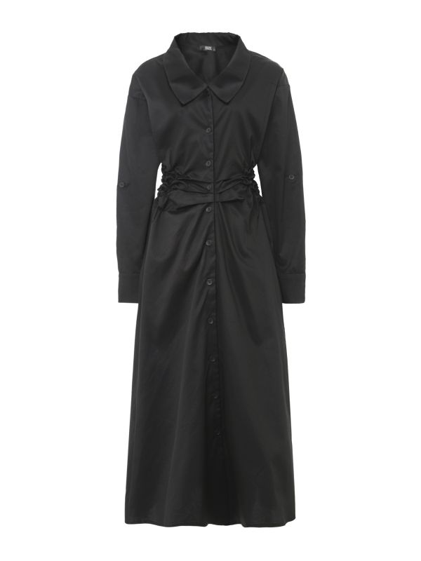 Bize Ruched Waist Shirt Dress