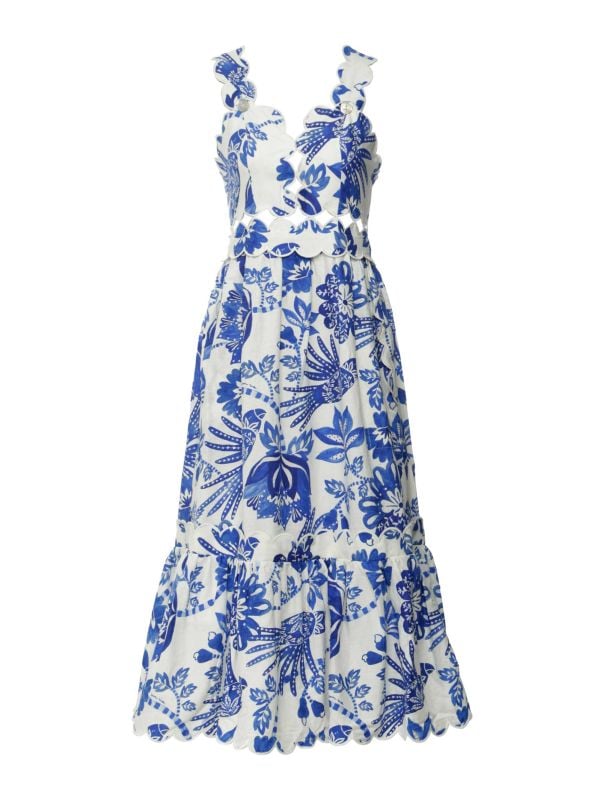 Farm Rio Flowerful Birds Midi Dress