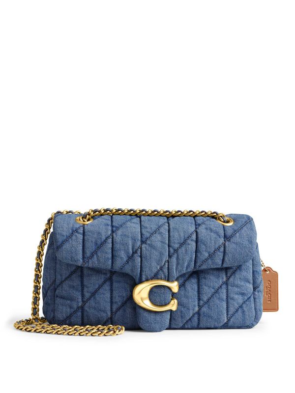 Coach Denim Quilted Tabby Shoulder Bag 26