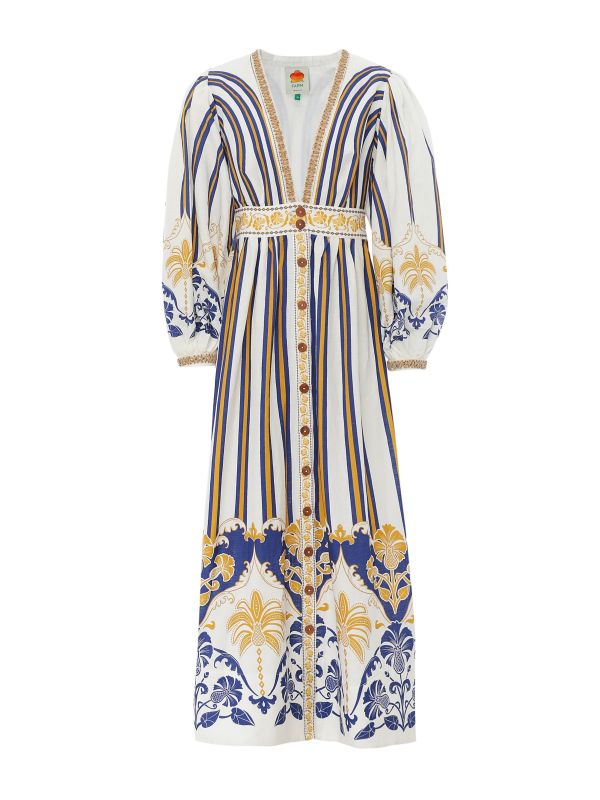 Farm Rio Pineapple Deco Maxi Dress