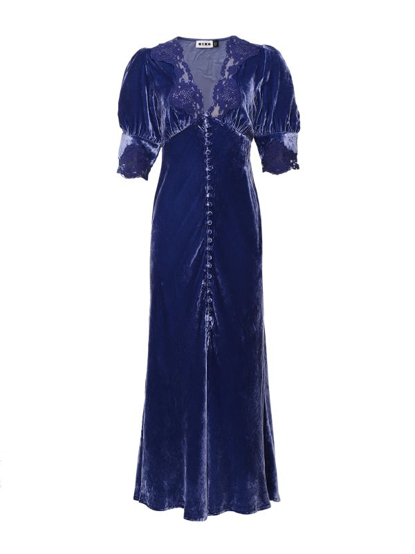 RIXO Velvet Simone Midi Dress | Jules B