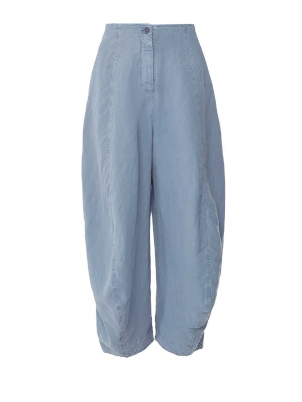 OSKA Linen Lyocell Barrel Leg Trousers