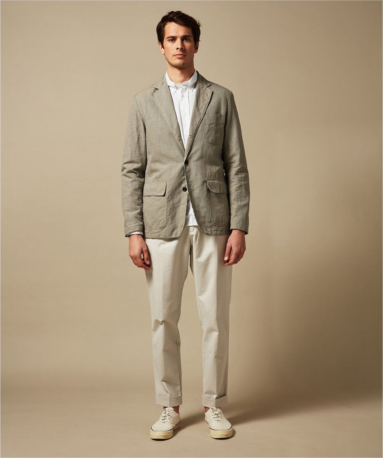 Hartford Cotton Linen Houndstooth Jetty Jacket | Jules B
