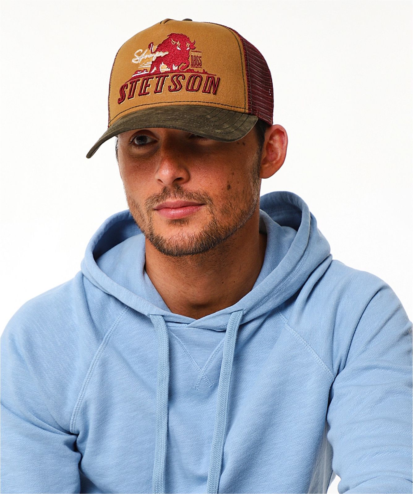 Stetson Tan Stronger Bison Trucker Cap | Jules B