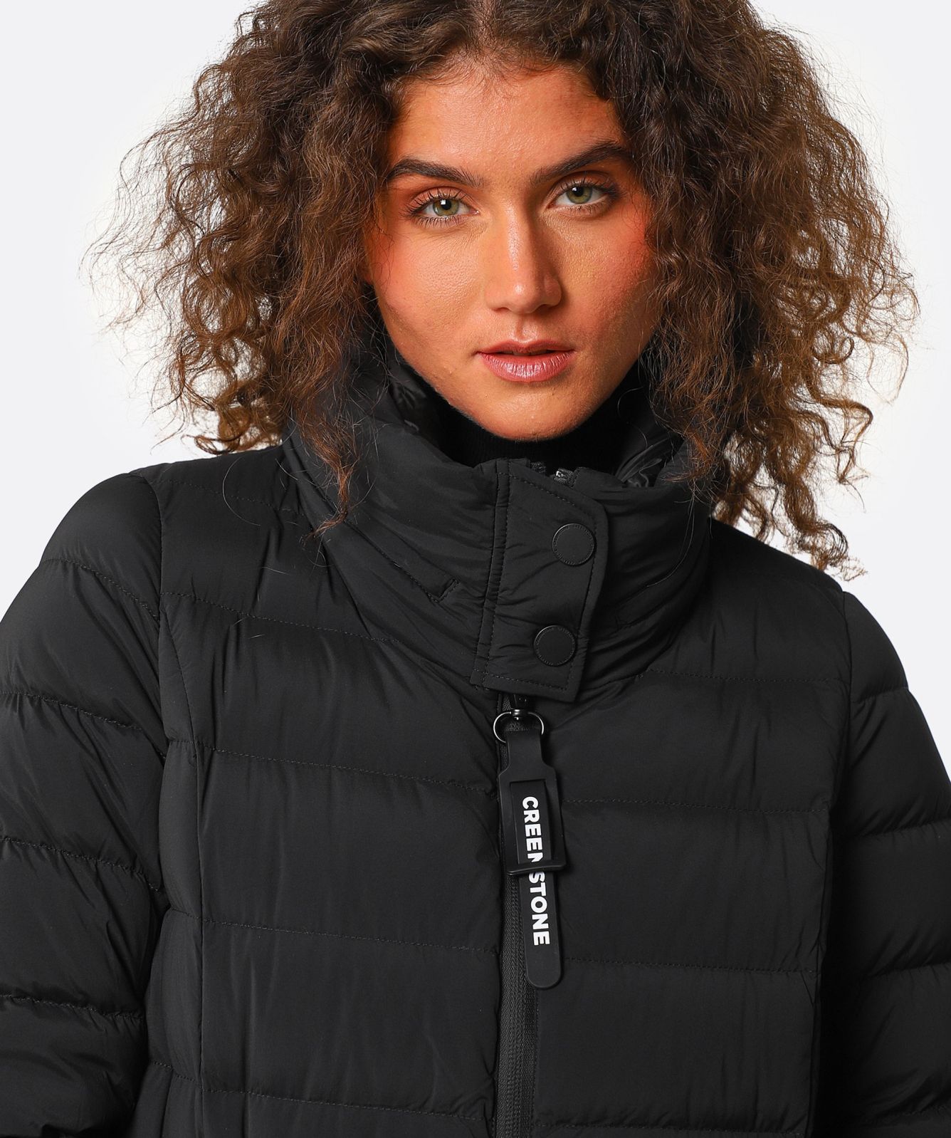 Creenstone Black Down Parka Puffer Coat | Jules B