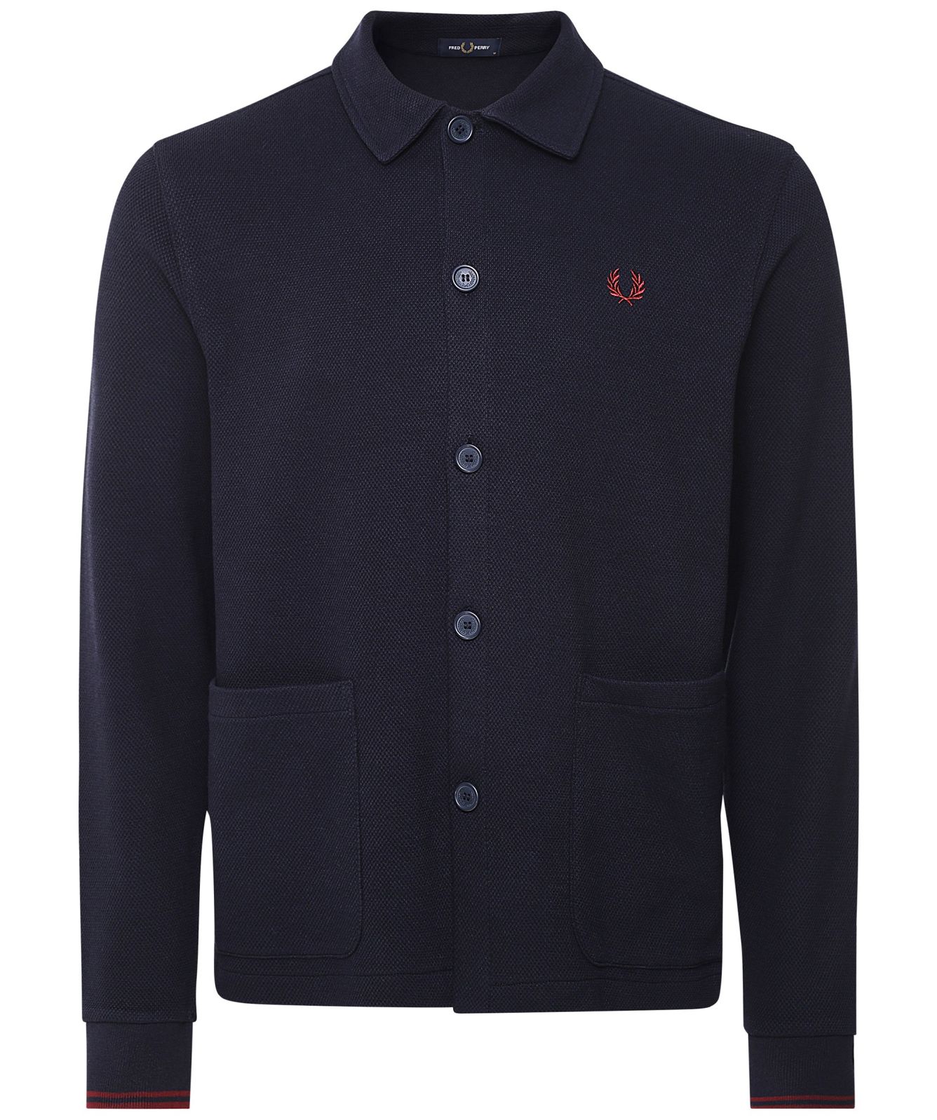 Fred Perry Navy Pique Overshirt | Jules B