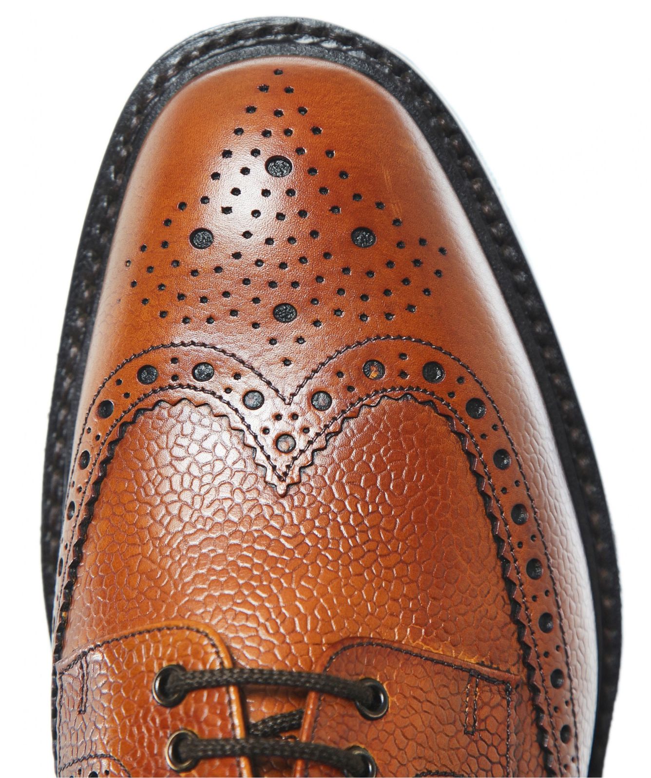 Loake Mahogany Leather Badminton Brogues | Jules B