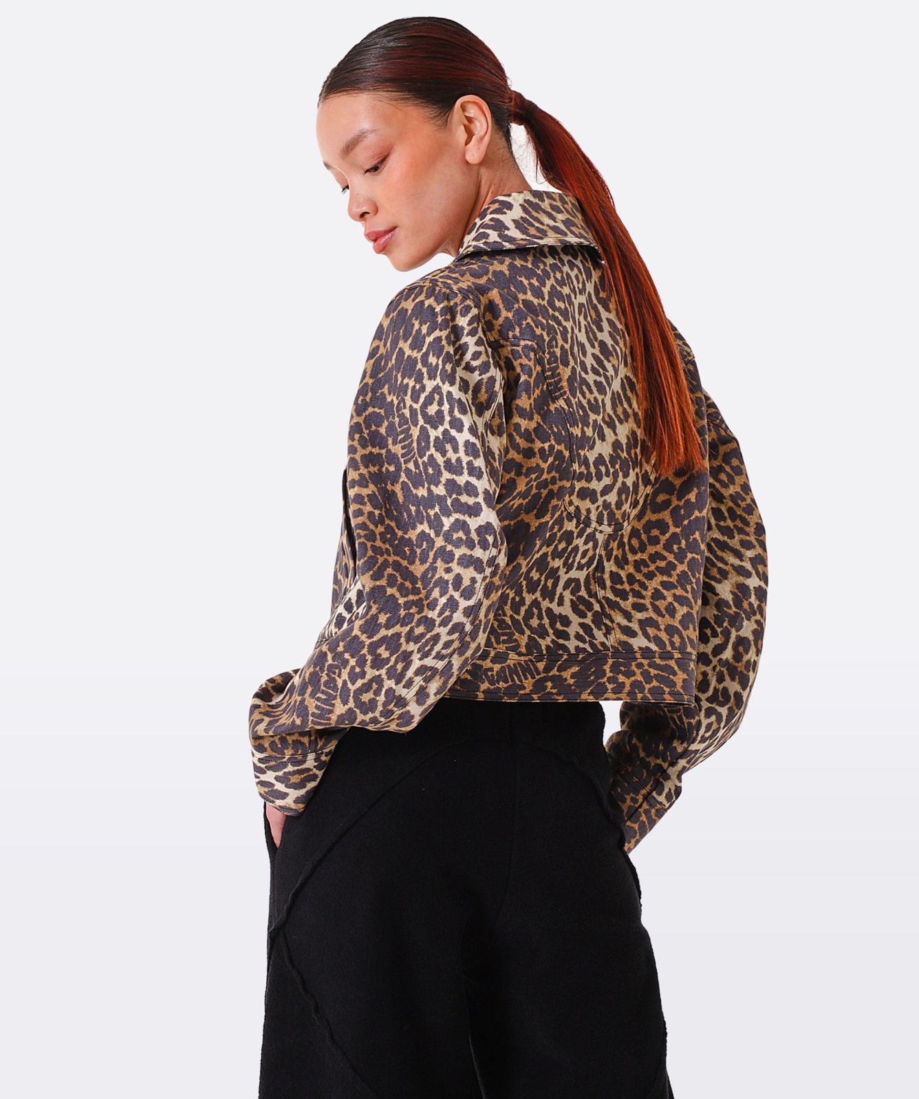 Ganni Leopard Canvas Jacket | Jules B