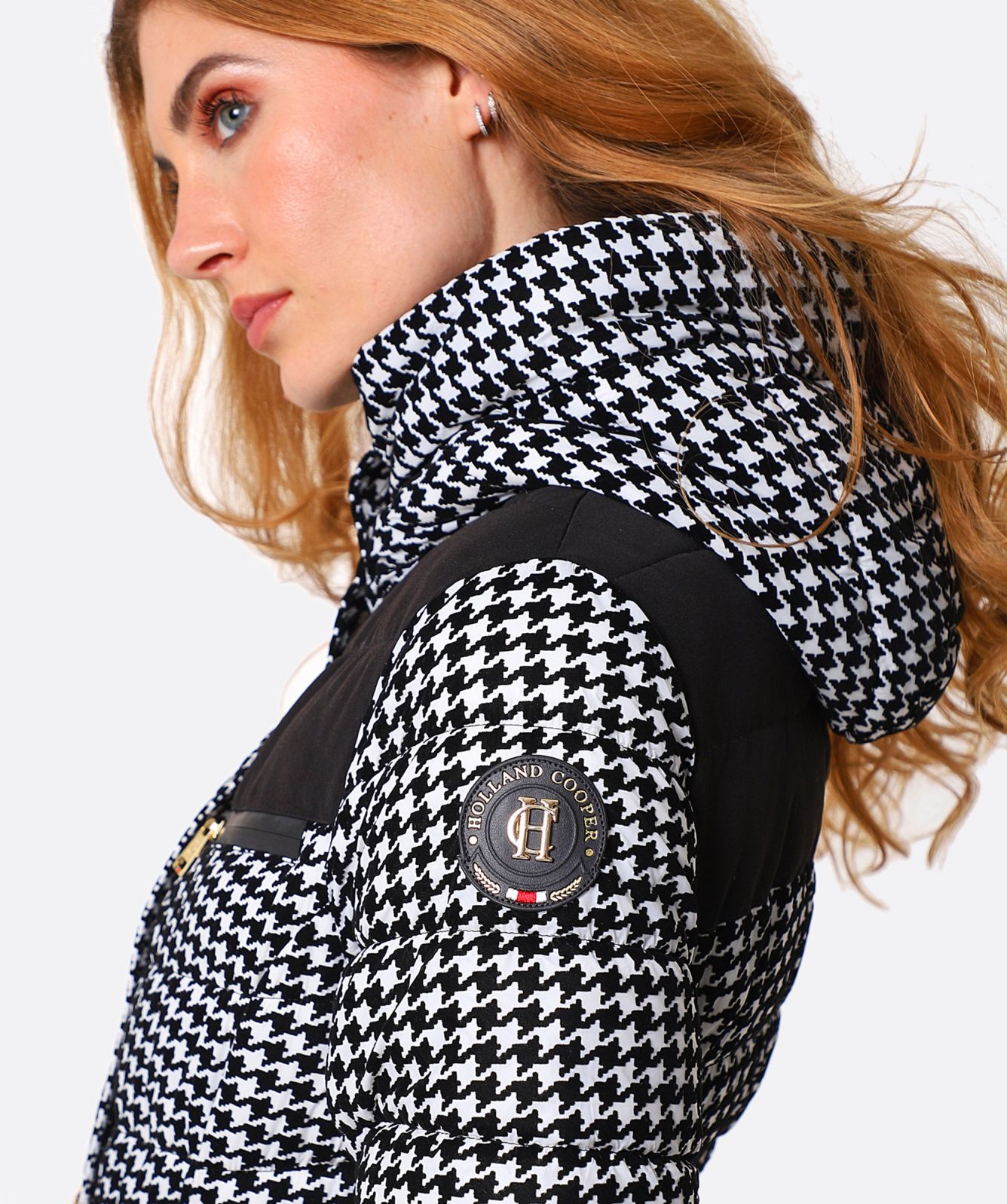 Holland Cooper Vermont Houndstooth Puffer Jacket | Jules B